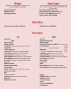 Menu | Crazy Daizy